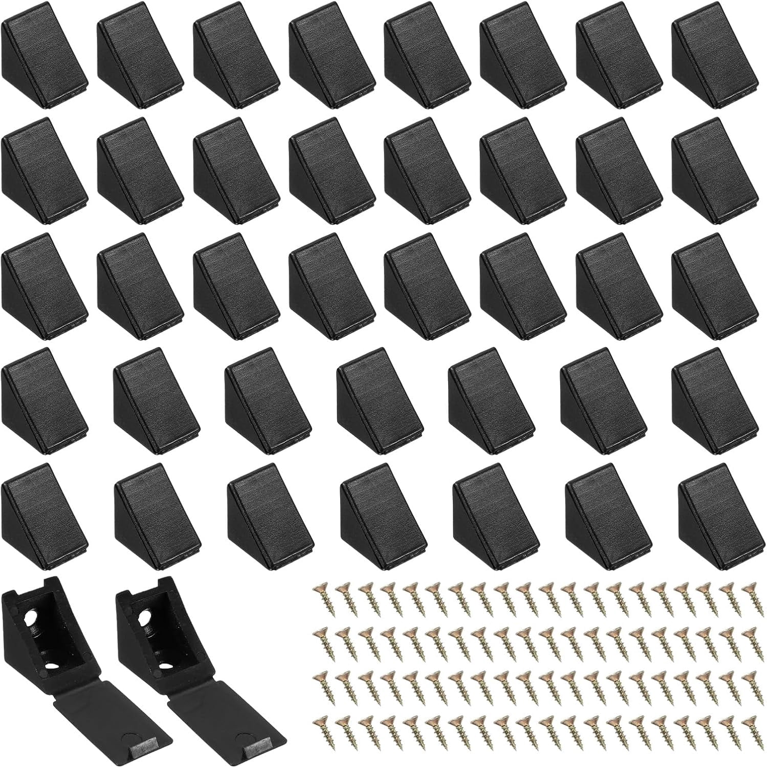 Plastic Corner Braces 0.83x0.83x0.67, 40 Pack L-Shape Bracket Right ...