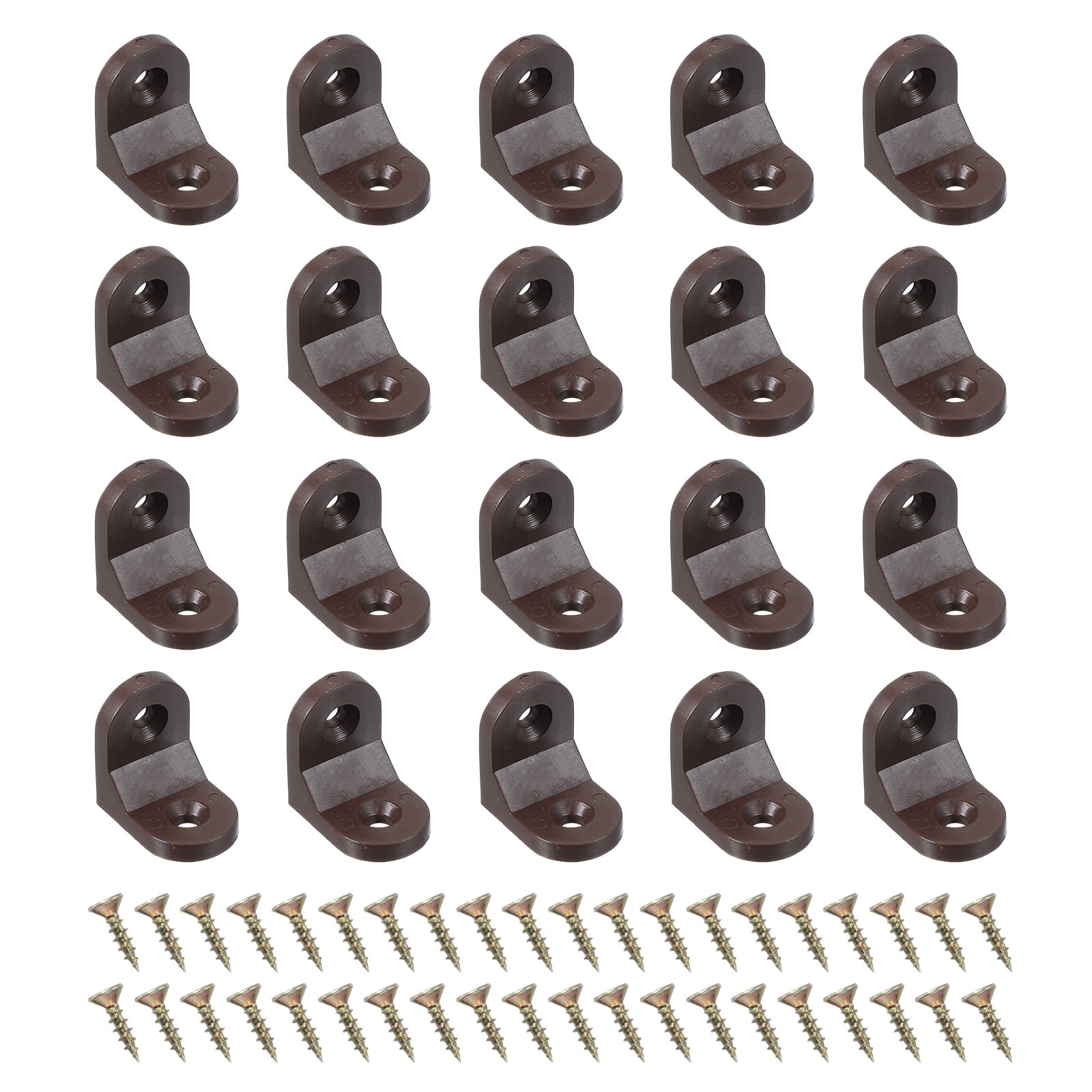 Uxcell Plastic Corner Braces 0.92x0.92x0.65", 20 Pack L-Shape Bracket ...