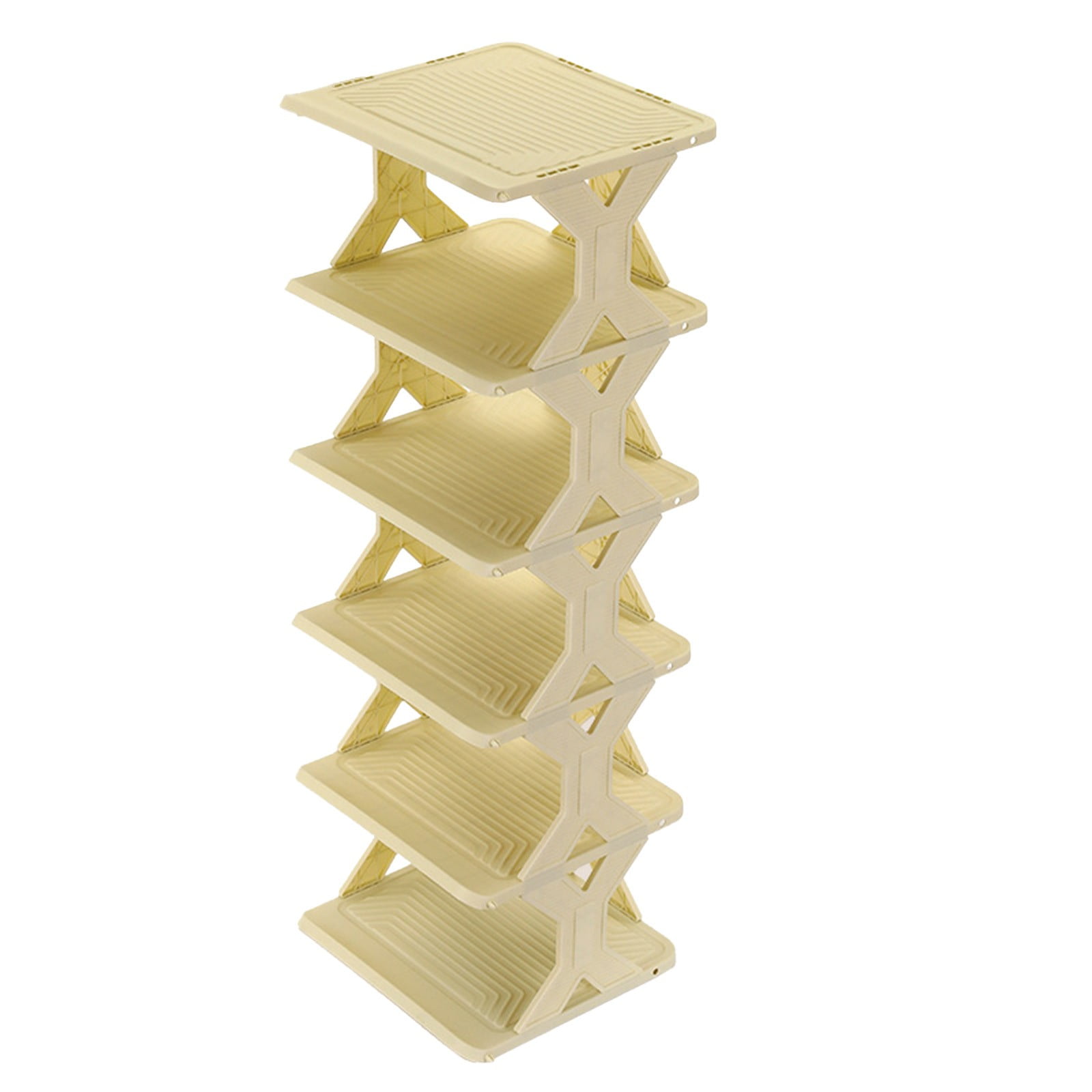 Plastic Corner Shoe Rack With Removable Washable Storage And Slatted ...