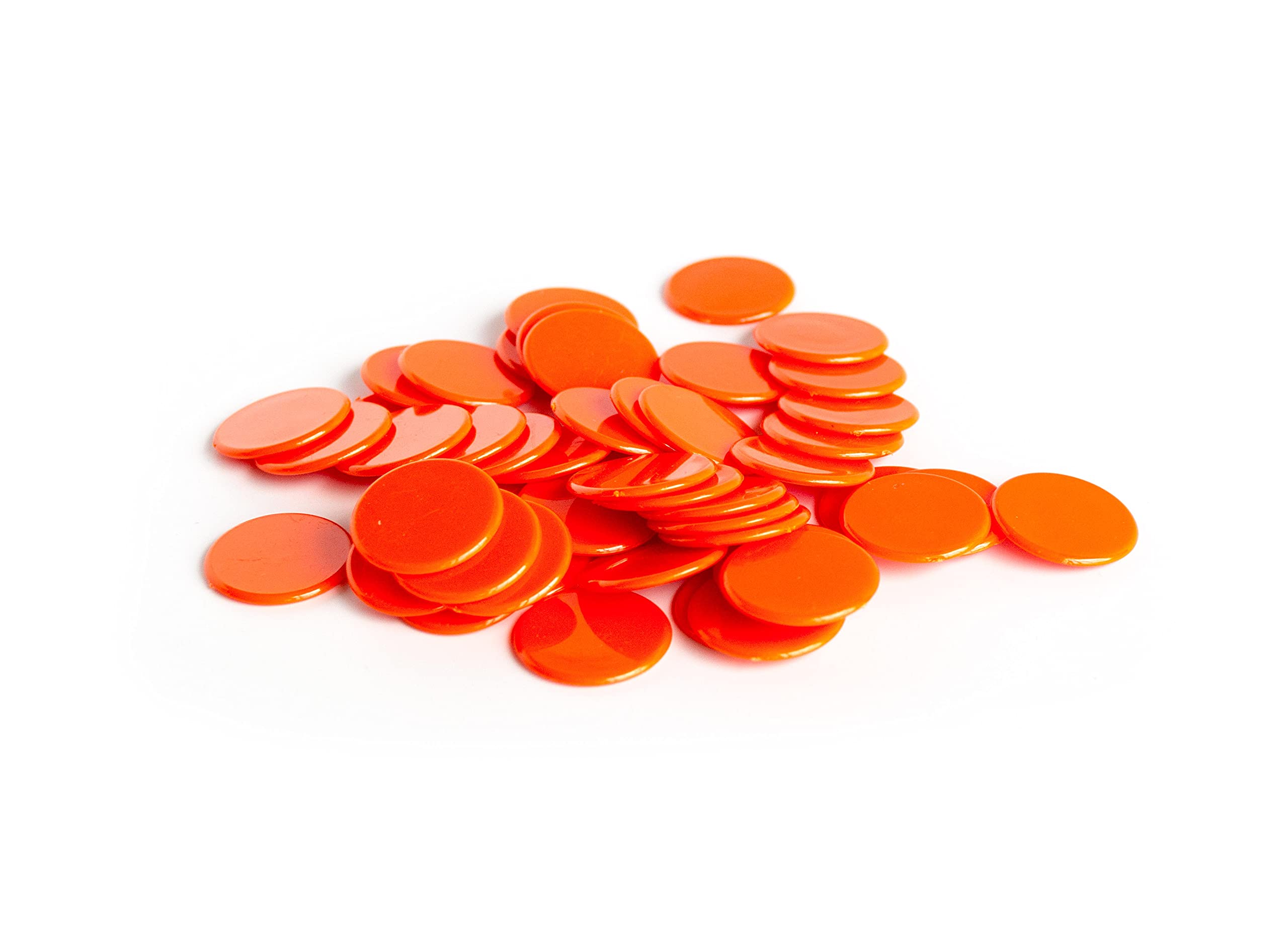 Plastic Counters: Orange Color KEF16 Gaming Tokens (Hard Colored ...