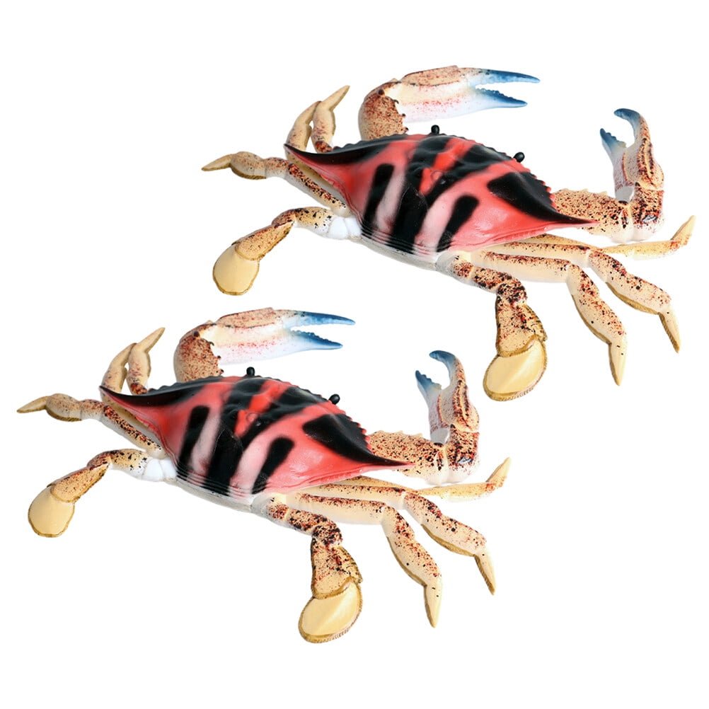 Plastic Crabs Ornament, 2pcs Emulated Ocean Animals Ornament Creative ...