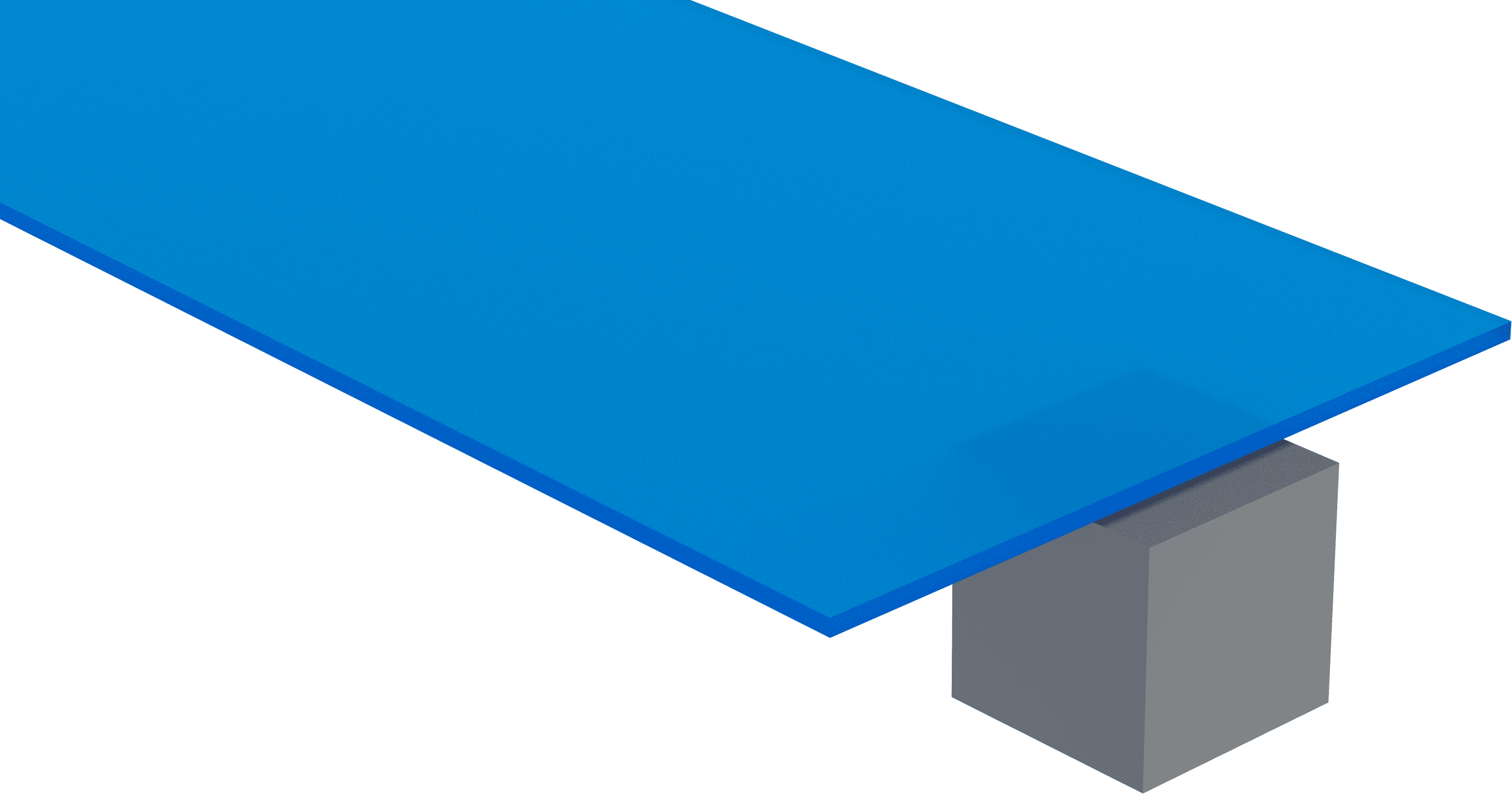 Plastic-Craft Translucent Acrylic Sheet, 2648 Sky Blue, 1/4" Thick, 24 ...
