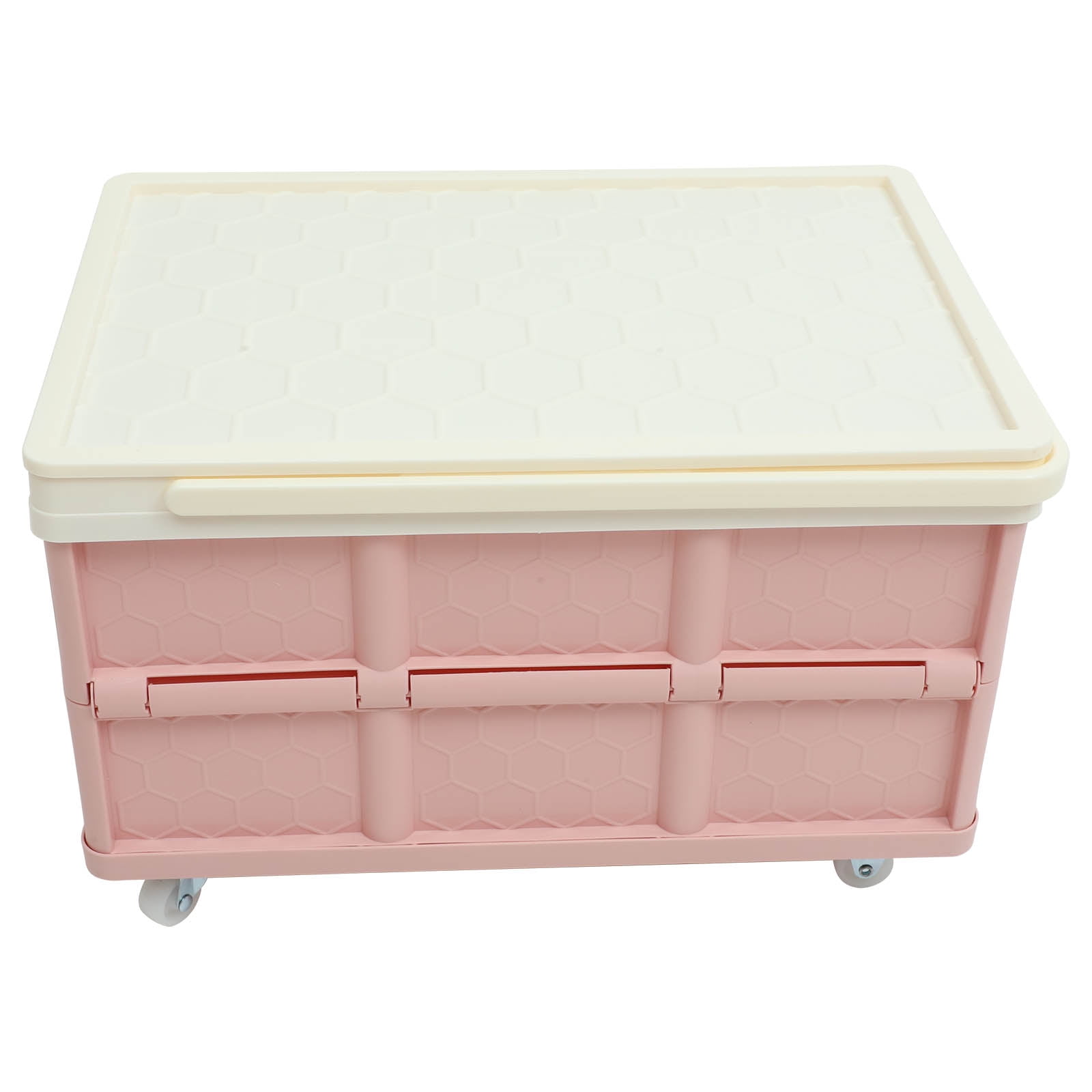 Plastic Crate Collapsible Storage Bins with Lids Wagons Carts Foldable ...