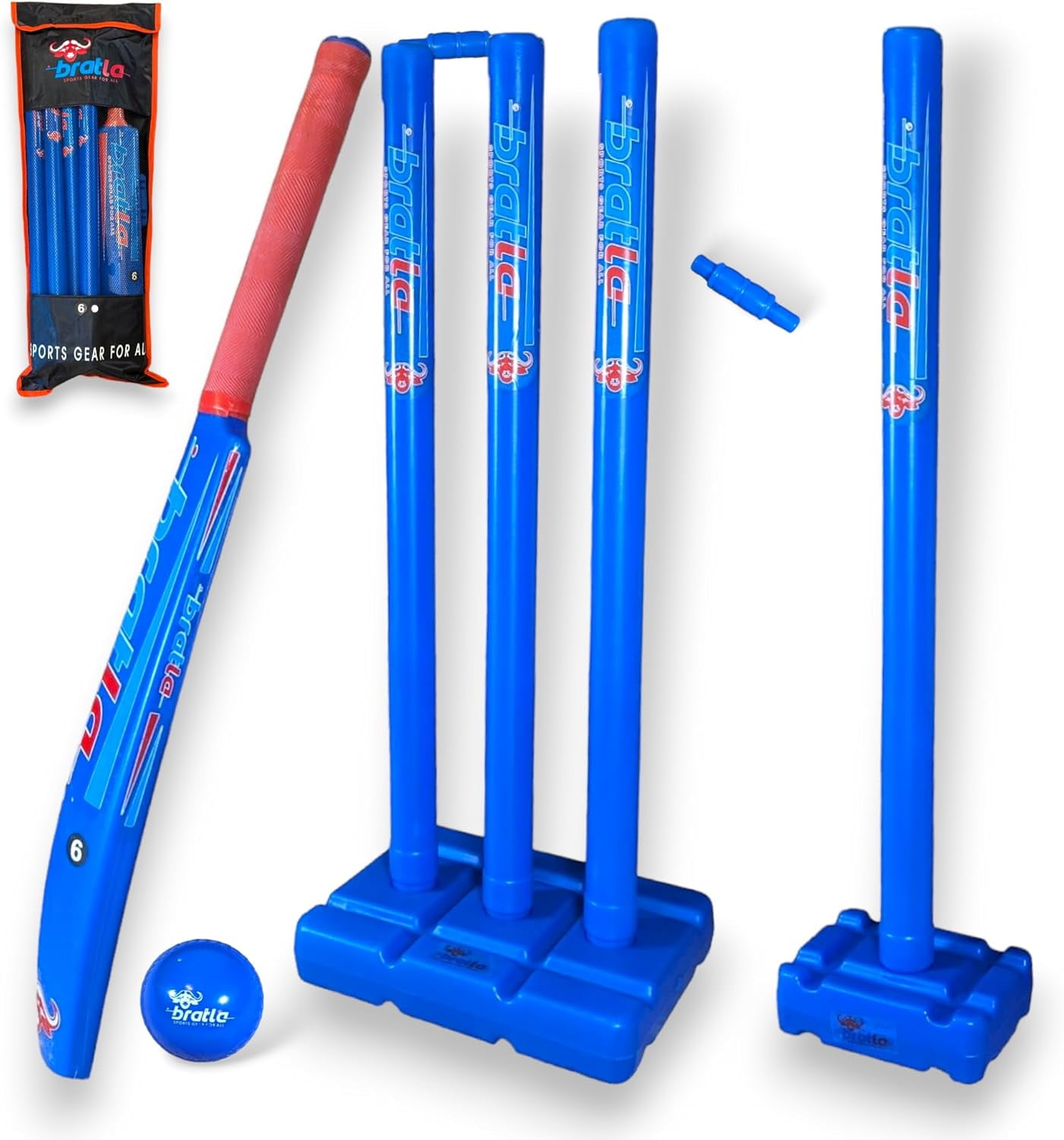 Plastic Cricket Set - Blue Color | Backyard and Beach Set for Adults ...