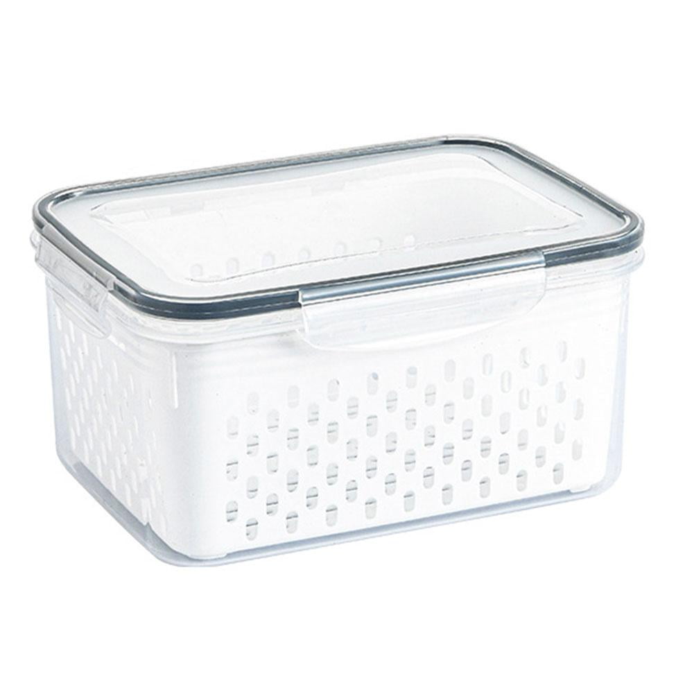 Plastic Crisper Box Drainage of Fruits and Vegetables for Refrigerator ...