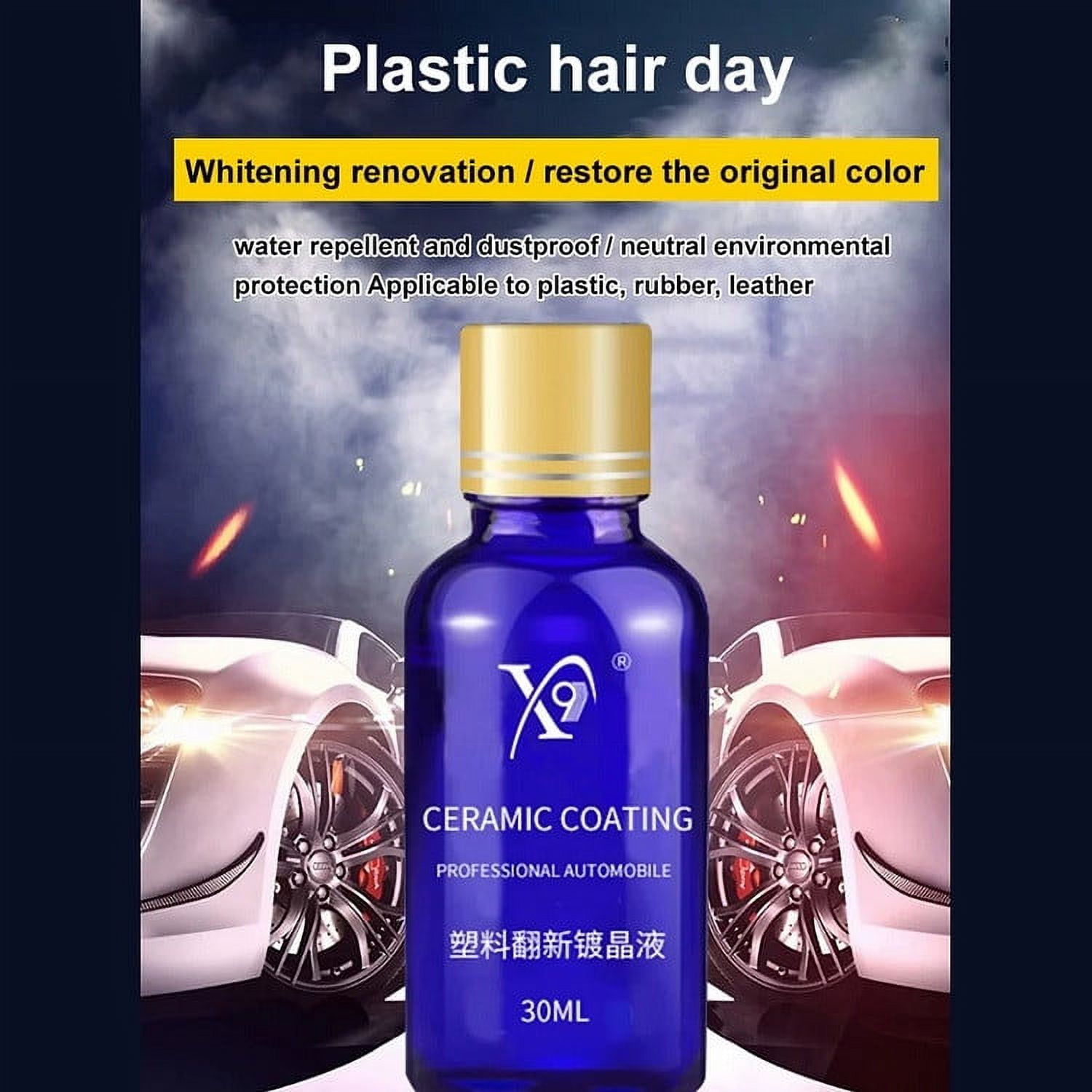 Plastic Crystal Plating Solution, Automotive Interior Refurbisher, 30ml, High-Gloss Finish, for ...