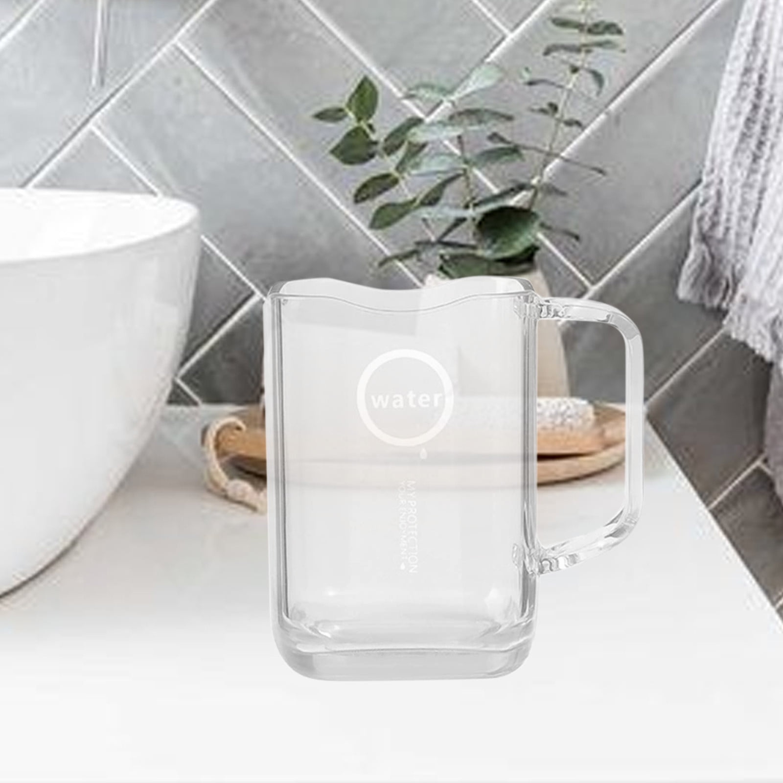 Plastic Crystal Water Cup Clear Tumbler toothbrushes for Kids Clear ...