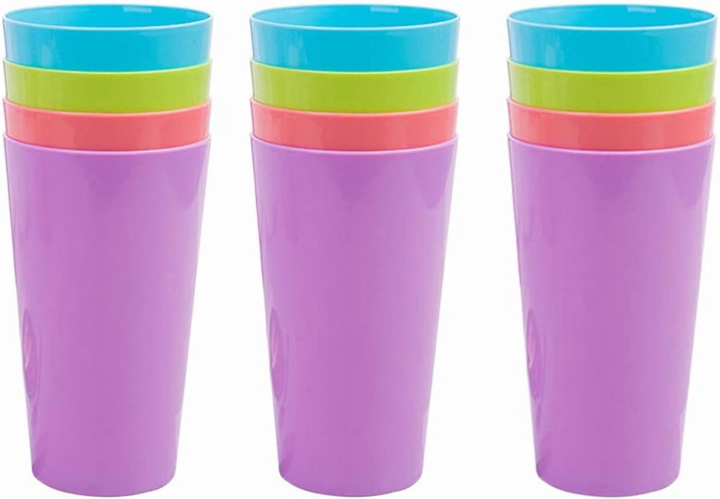 Plastic Cups,12 Pcs 330ML/11oz Reusable Cups Camping Cups Drinking Cups ...