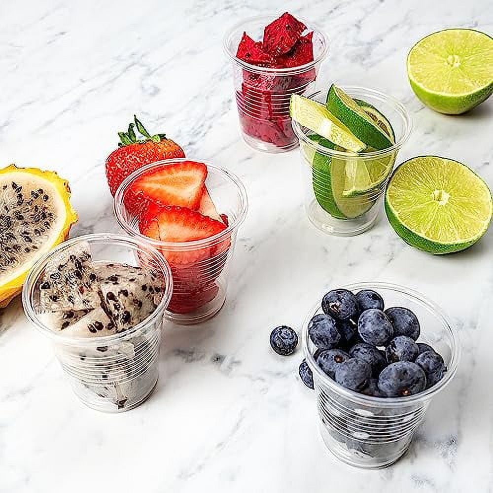 Plastic Cups 3 oz Bulk Case 2400 - Disposable Clear Cups 3 ounce ...