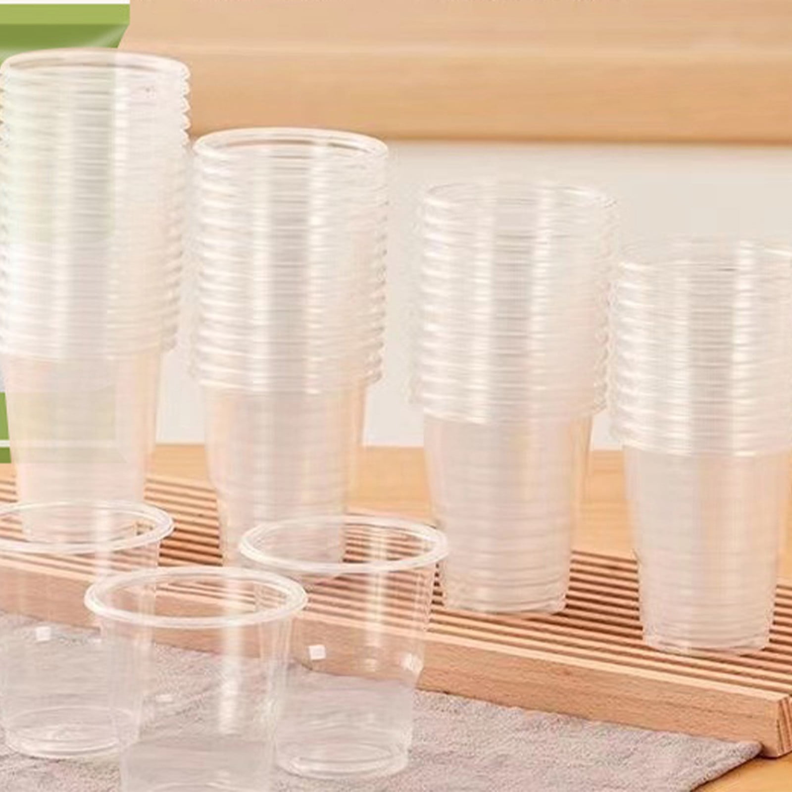 Plastic Cups Bulk, 7 oz. 200 Count Case Pack, Disposable Clear Cup ...