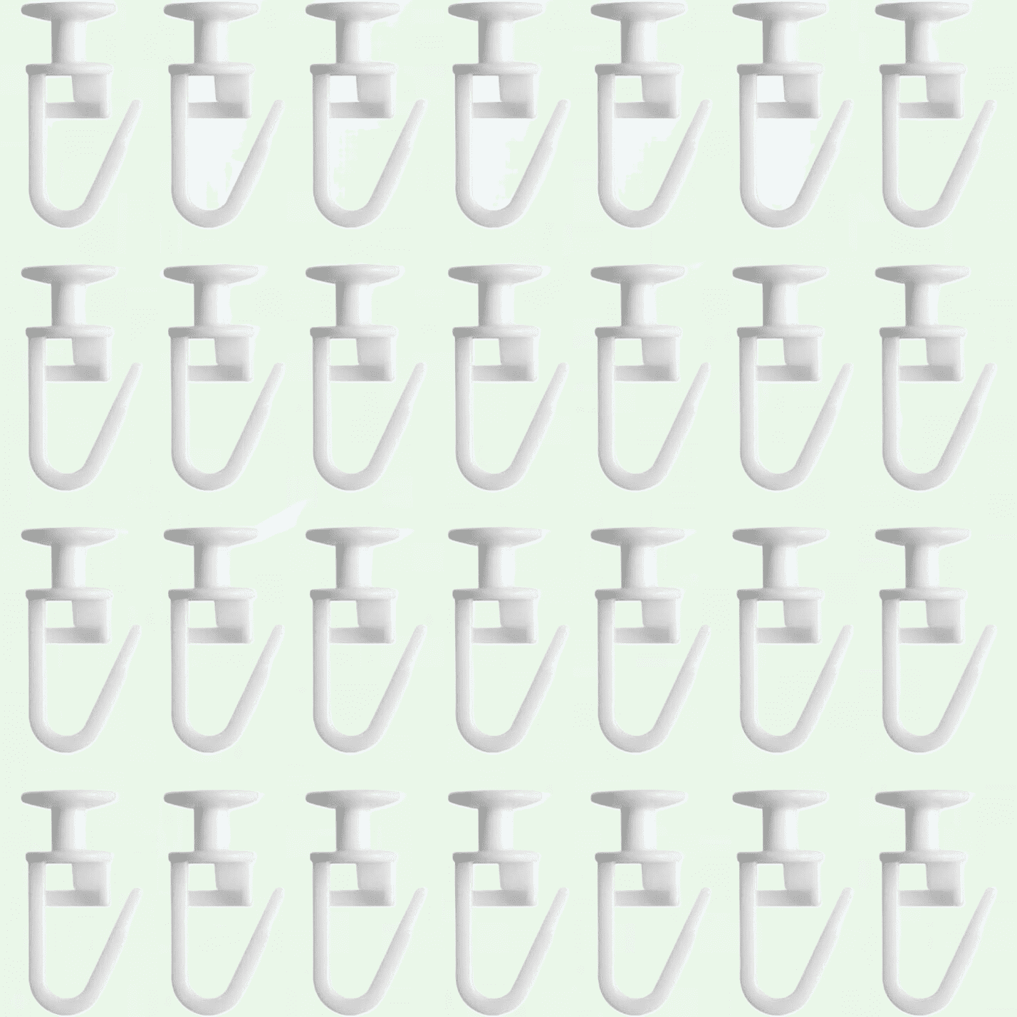 Plastic Curtain Hooks 100 Pcs, 11mm Curtain Track Glider Hooks, Durable ...