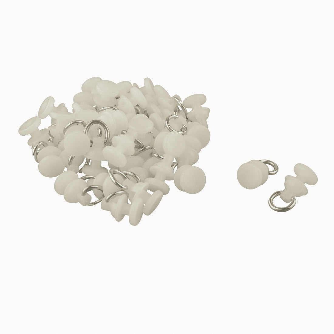 Plastic Curtain Track Carrier Slide Roller 10mm Dia White 40 Pcs ...