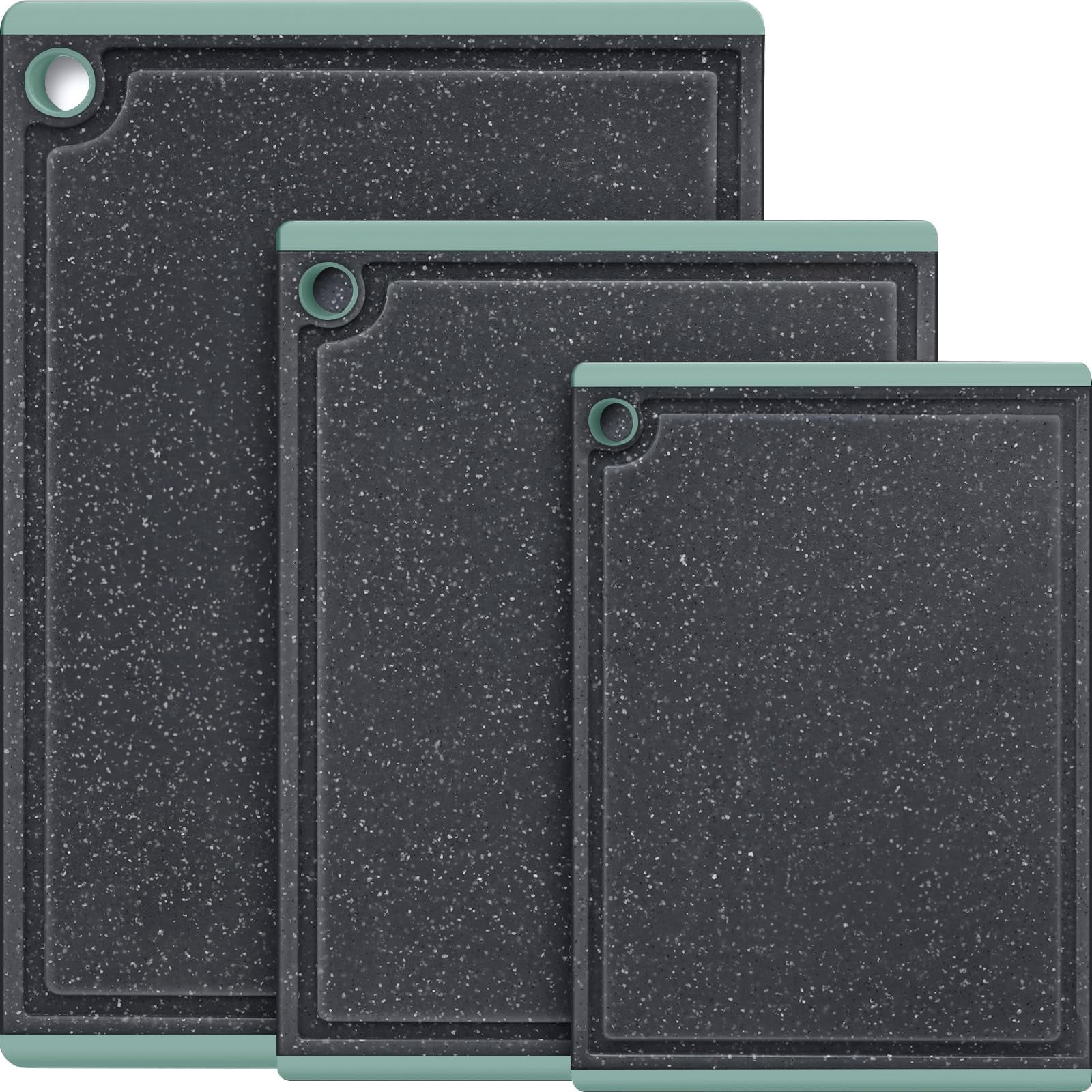 Plastic Cutting Boards Set 3-Piece Large Kitchen Chopping Boards ...