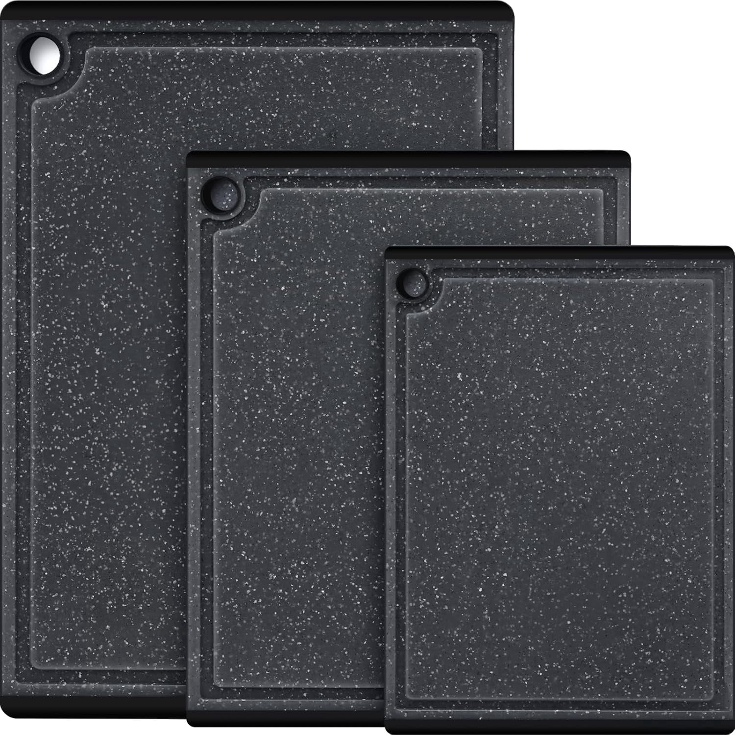 Plastic Cutting Boards for Kitchen, 3-Piece Large Cutting Board Set ...