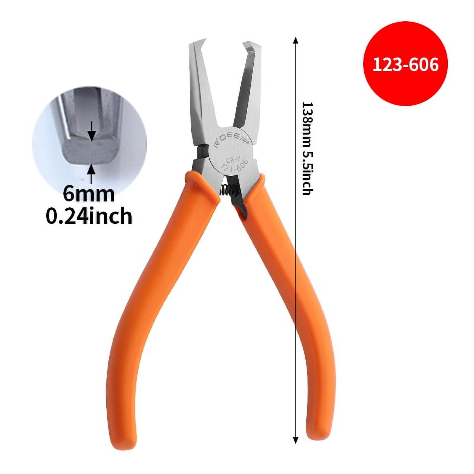 Plastic Cutting Pliers 90 Degree Double-Edged CR-V Tip Cutter Nipper ...