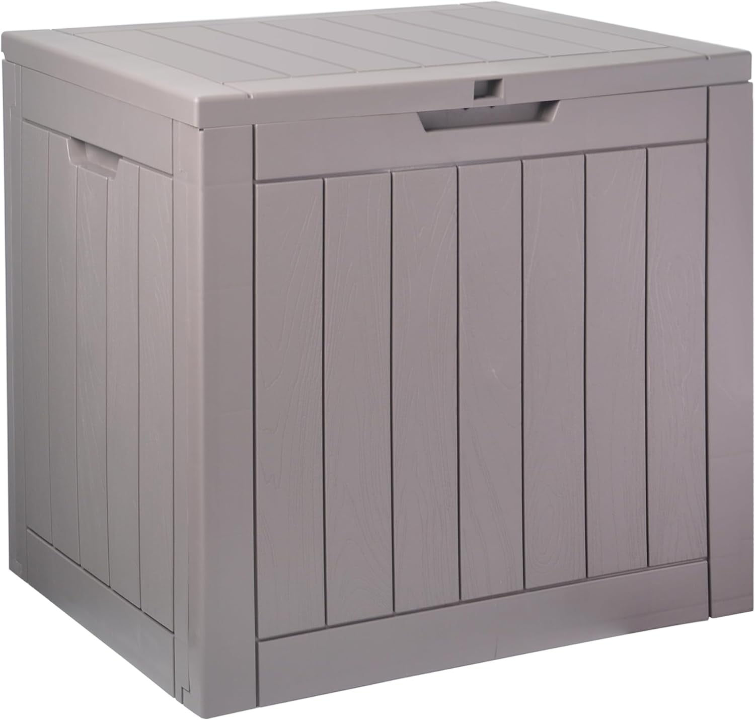 Plastic Deck Box Small Resin 31 Gallon Patio Storage Boxes Outdoor ...