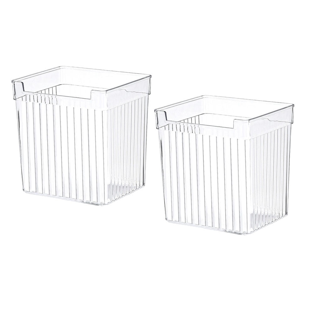 Plastic Deep Kitchen and Pantry Organizer Storage Bin with Handles for ...