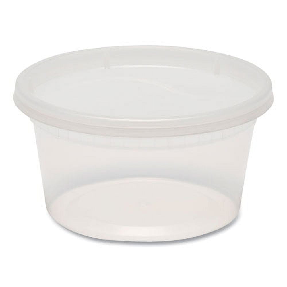 Plastic Deli Container with Lid, 12 oz, Clear, Plastic, 240/Carton ...