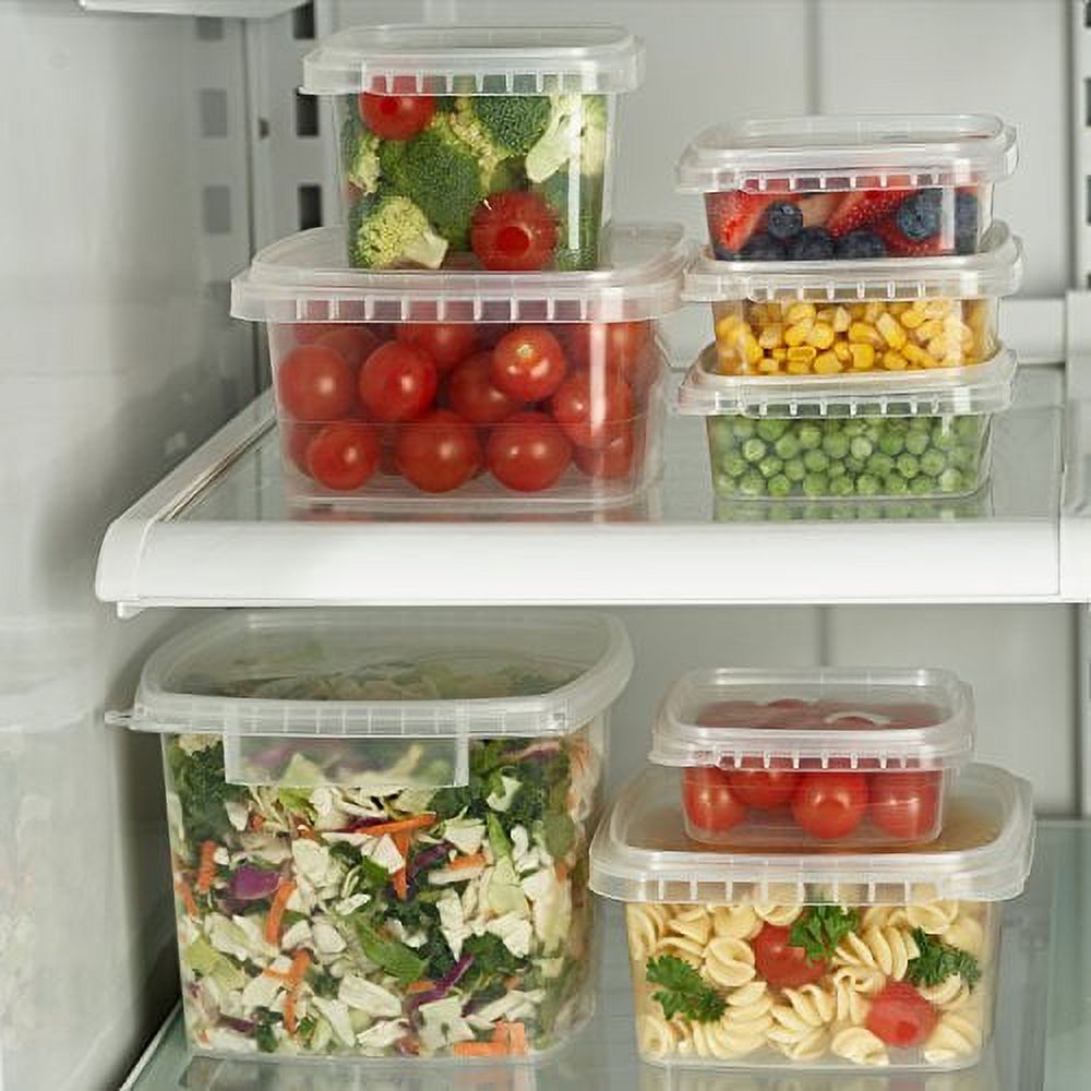 Plastic Deli Containers with Lids 32 Oz- 25 Pack- Square Clear Plastic ...