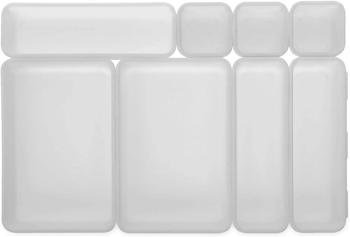 Plastic Desk Drawer Organizer and Storage,8 Pcs 3-Size Desk Drawer ...