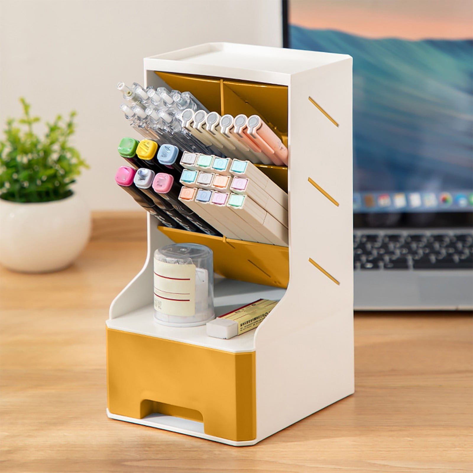 Plastic Desk Organizer, Storage Station, Multiple Drawers, Modern ...