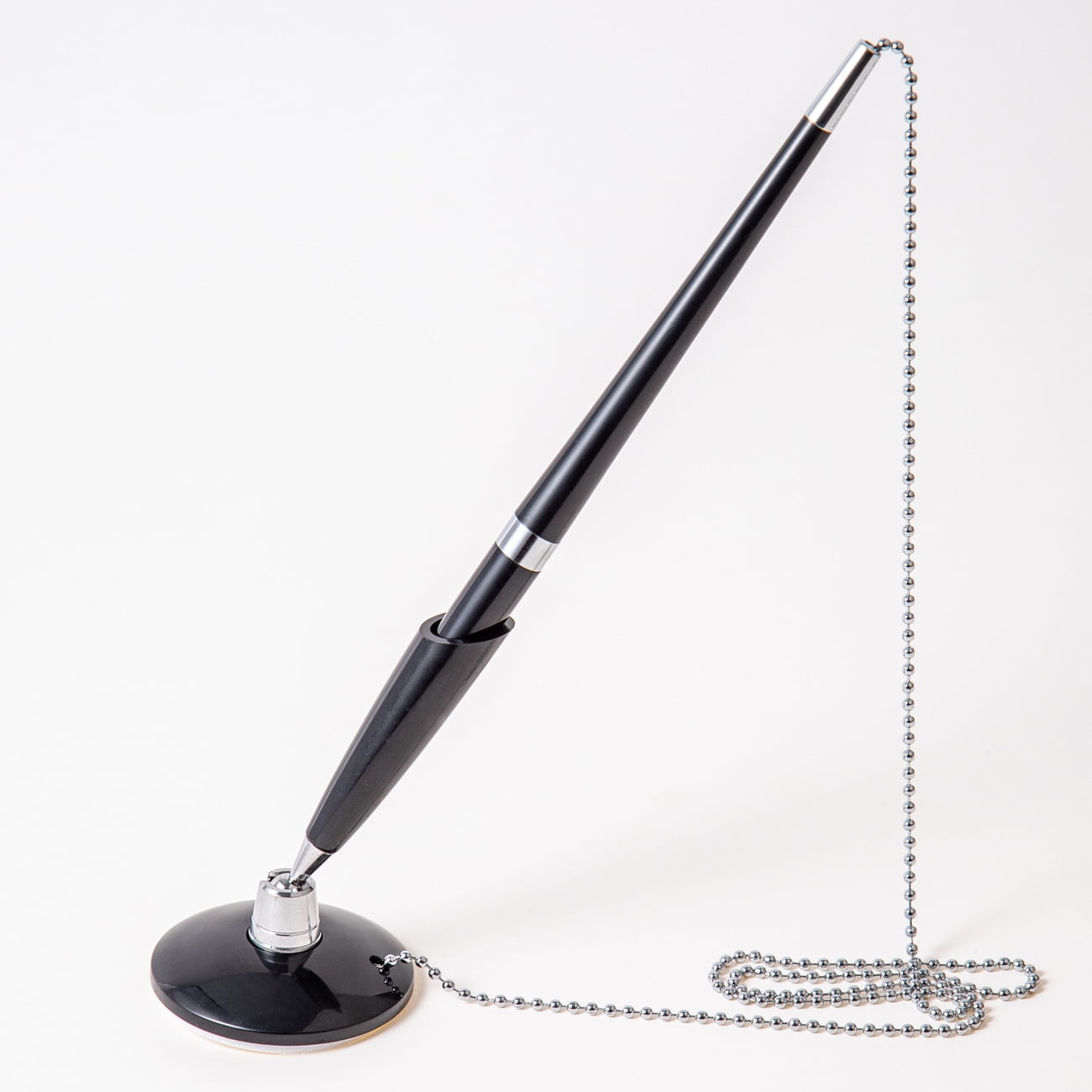 Plastic Desk Pen Bank Hotel Desktop Adhesive Fixed Chain Signature Pen ...