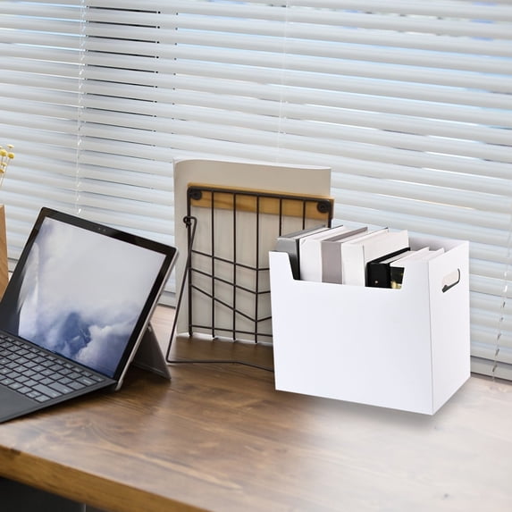 Plastic Desktop Storage Box for Office, 20x22x18cm Stackable Organizer ...