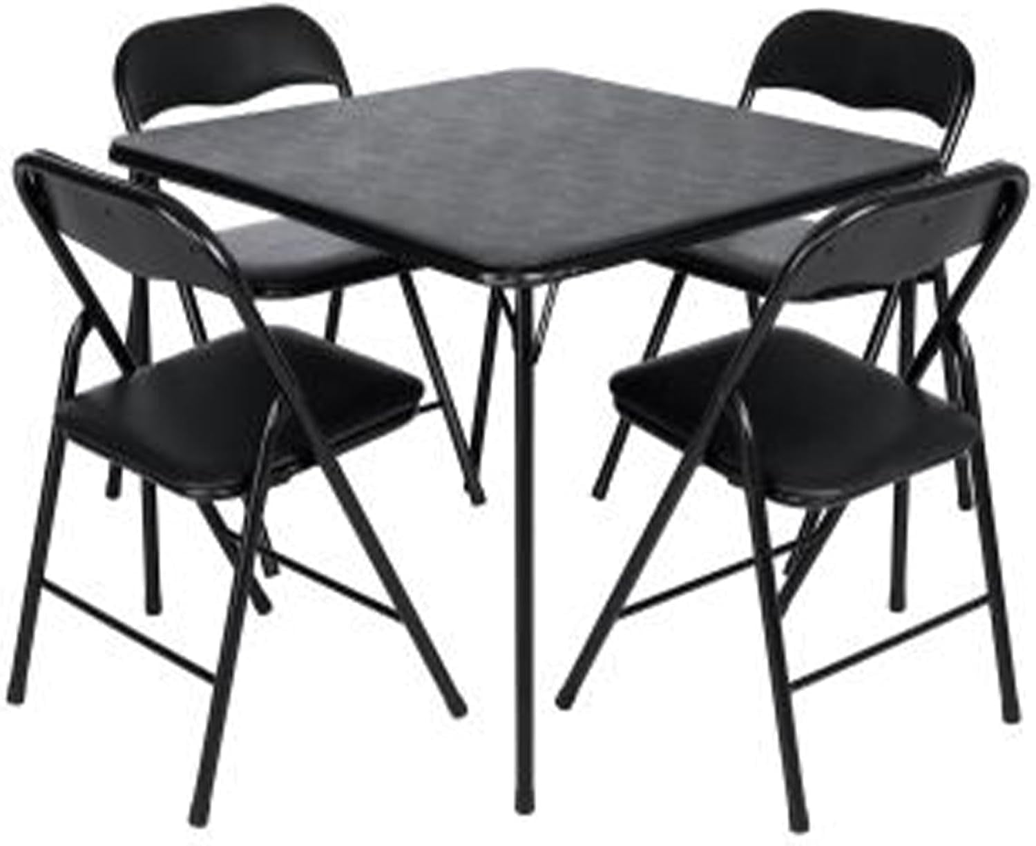 Plastic Development Group 34 Inch Square Type Folding Card Table with 4 ...