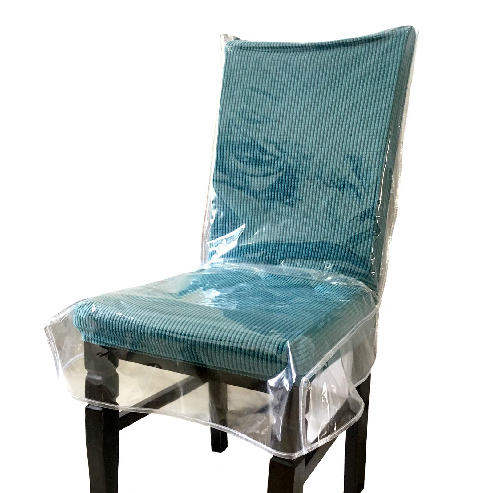 Plastic Dining Chair Covers with Backrests,Clear PVC Seat Chair ...