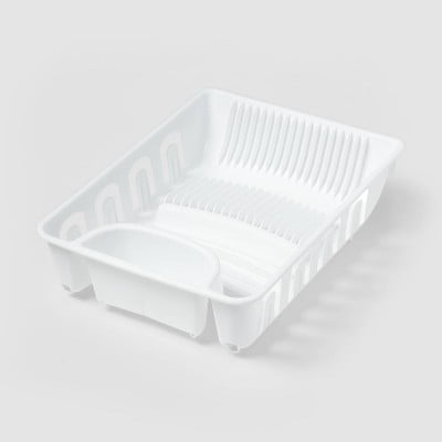Plastic Dish Drainer White - Brightroom: Freestanding Polypropylene ...