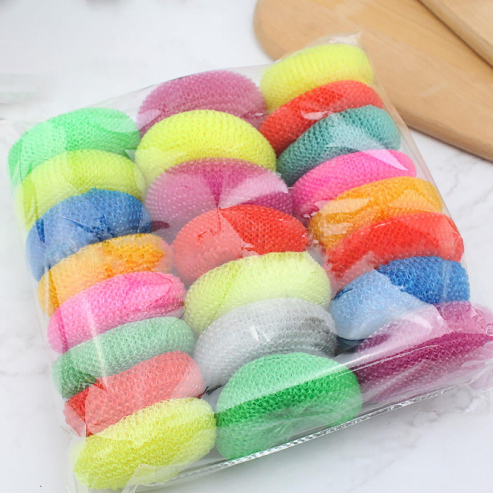 Plastic Dish Scrubbers for Dishes Pot, Mesh Scourers, Premium Non ...