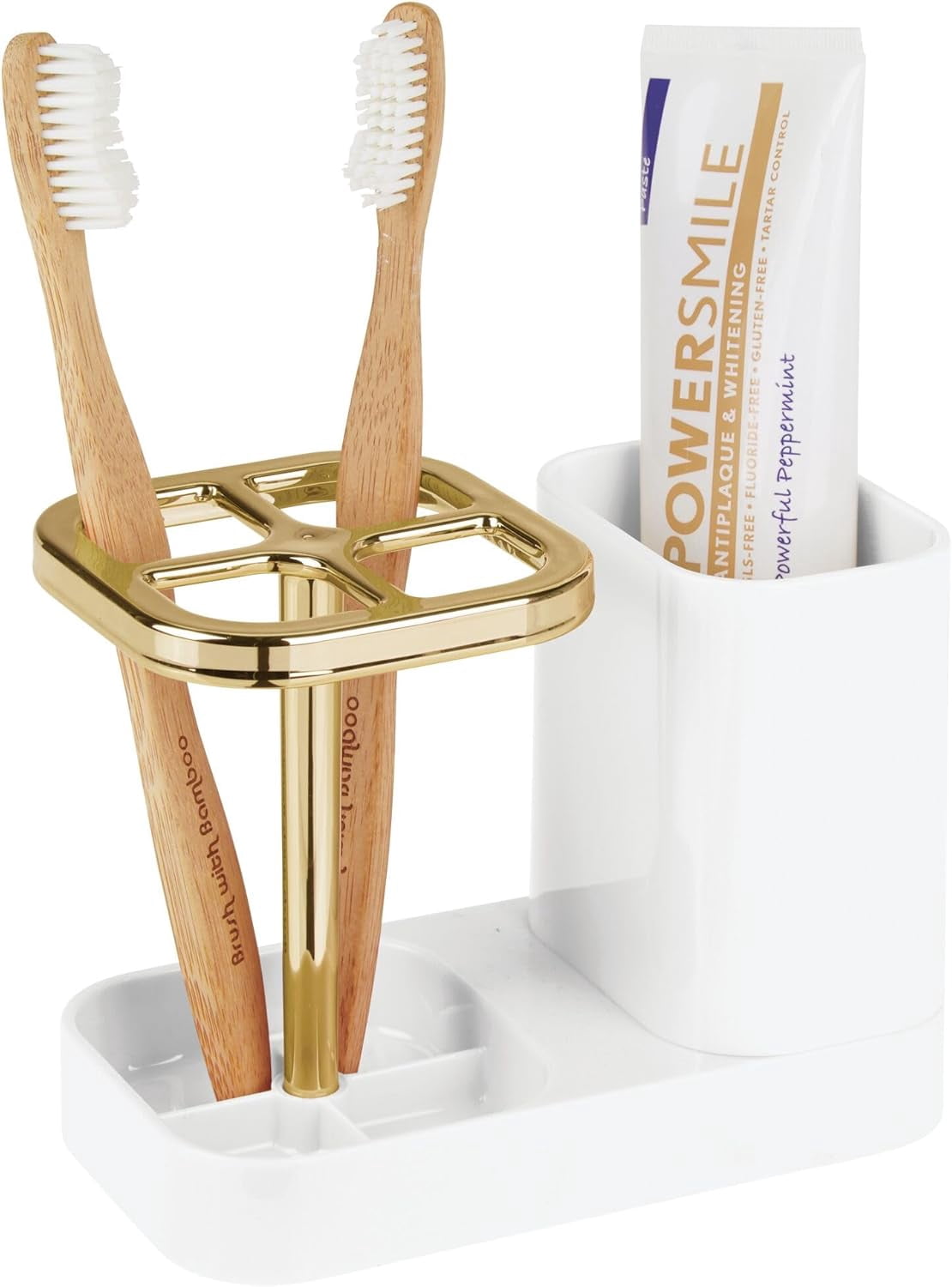 Plastic Divided Toothbrush Holder - Has 4 compartments for storing ...