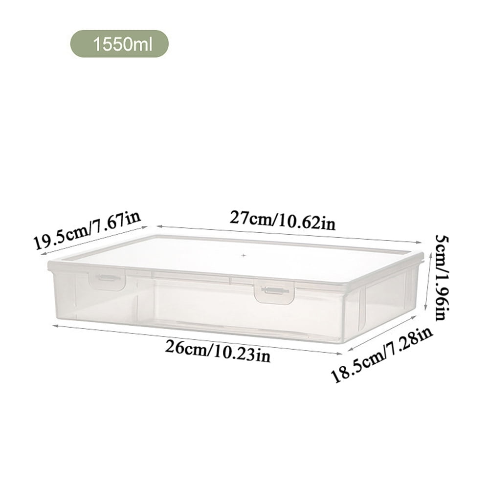 Plastic Document Organizer Organized Clear Square Shape Storage Box ...