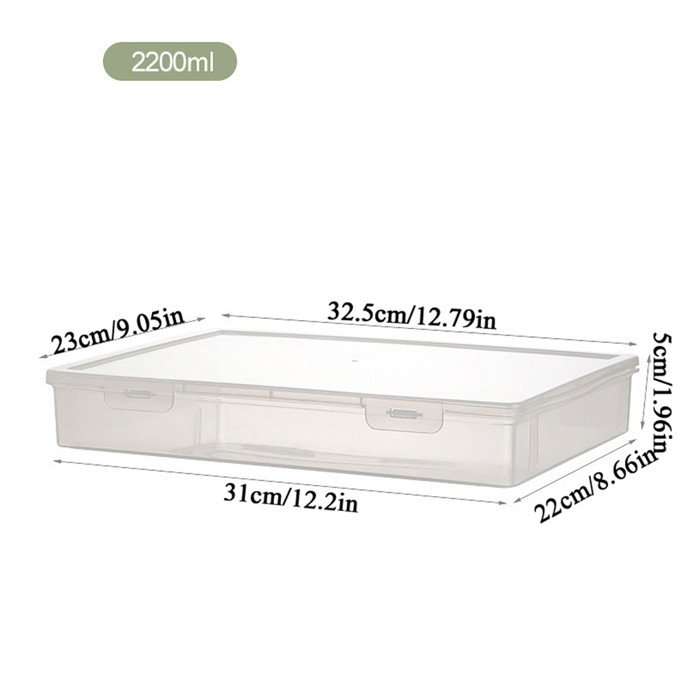 Plastic Document Organizer Organized Clear Square Shape Storage Box ...