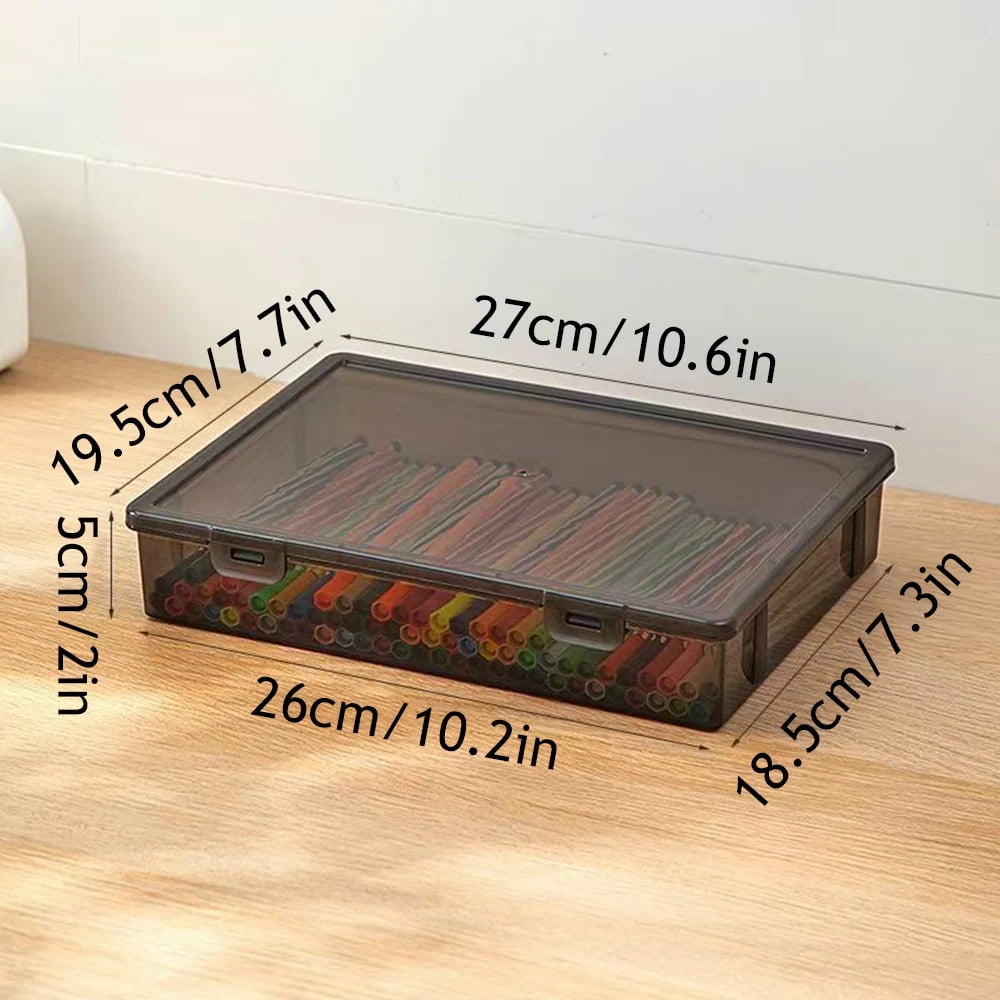 Plastic Document Organizer Organized Clear Square Shape Storage Box ...