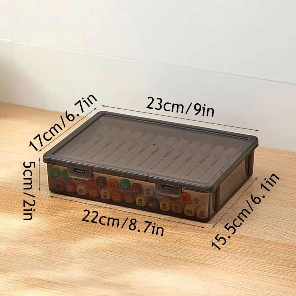 Plastic Document Organizer Organized Clear Square Shape Storage Box ...