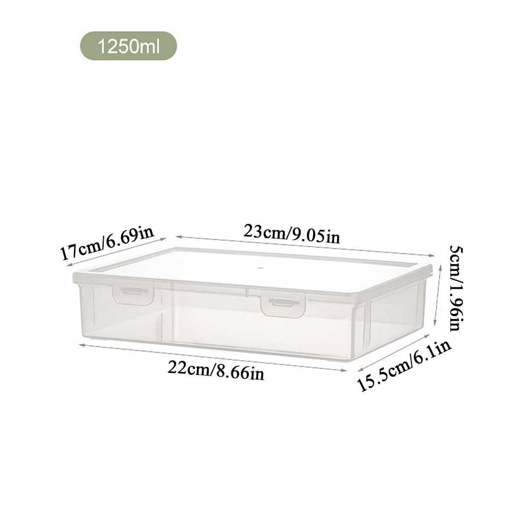 Plastic Document Organizer Organized Clear Square Shape Storage Box ...