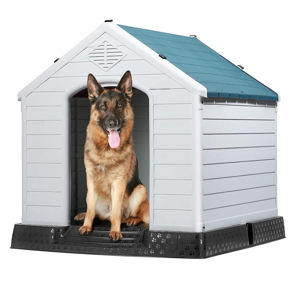 Plastic Dog House, Indoor and Outdoor Insulated Puppy Shelter with ...