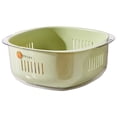 Plastic Double Layer Colander, A Fruit Vegetable Washing Drain Basket ...