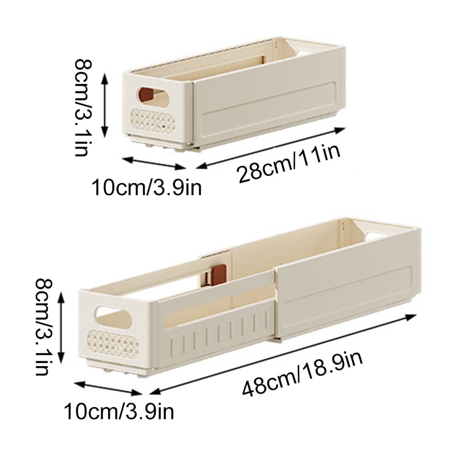 Plastic Drawer Bins for Storage & Organizer - Retractable Storage Bins ...