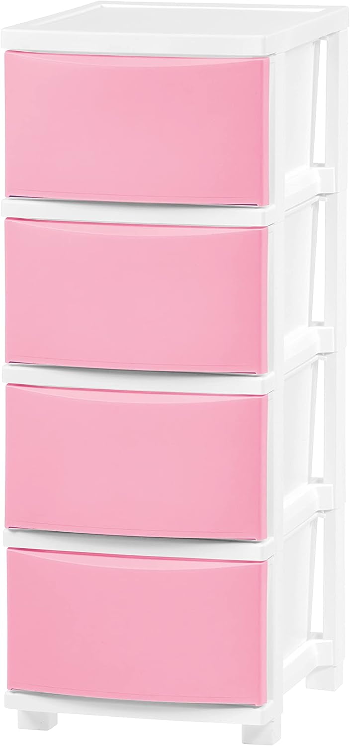 Plastic Drawer Storage Organizer, 4-Drawers, for Classroom Art Supplies ...