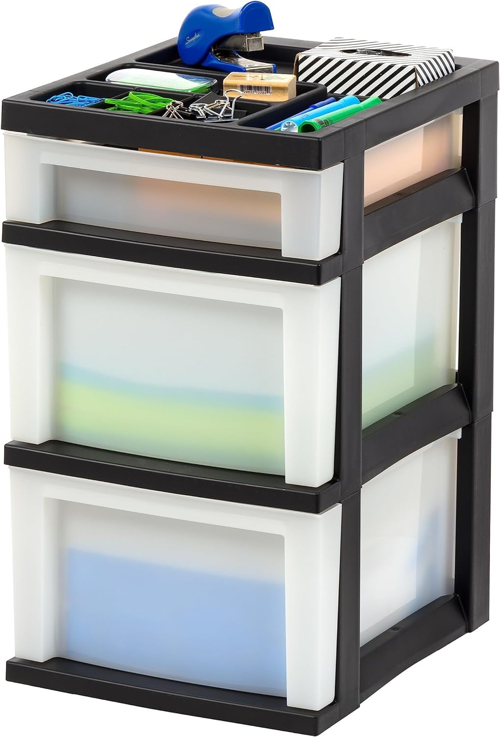 Plastic Drawer Storage Organizer Rolling Cart, with Wheels Casters, for ...