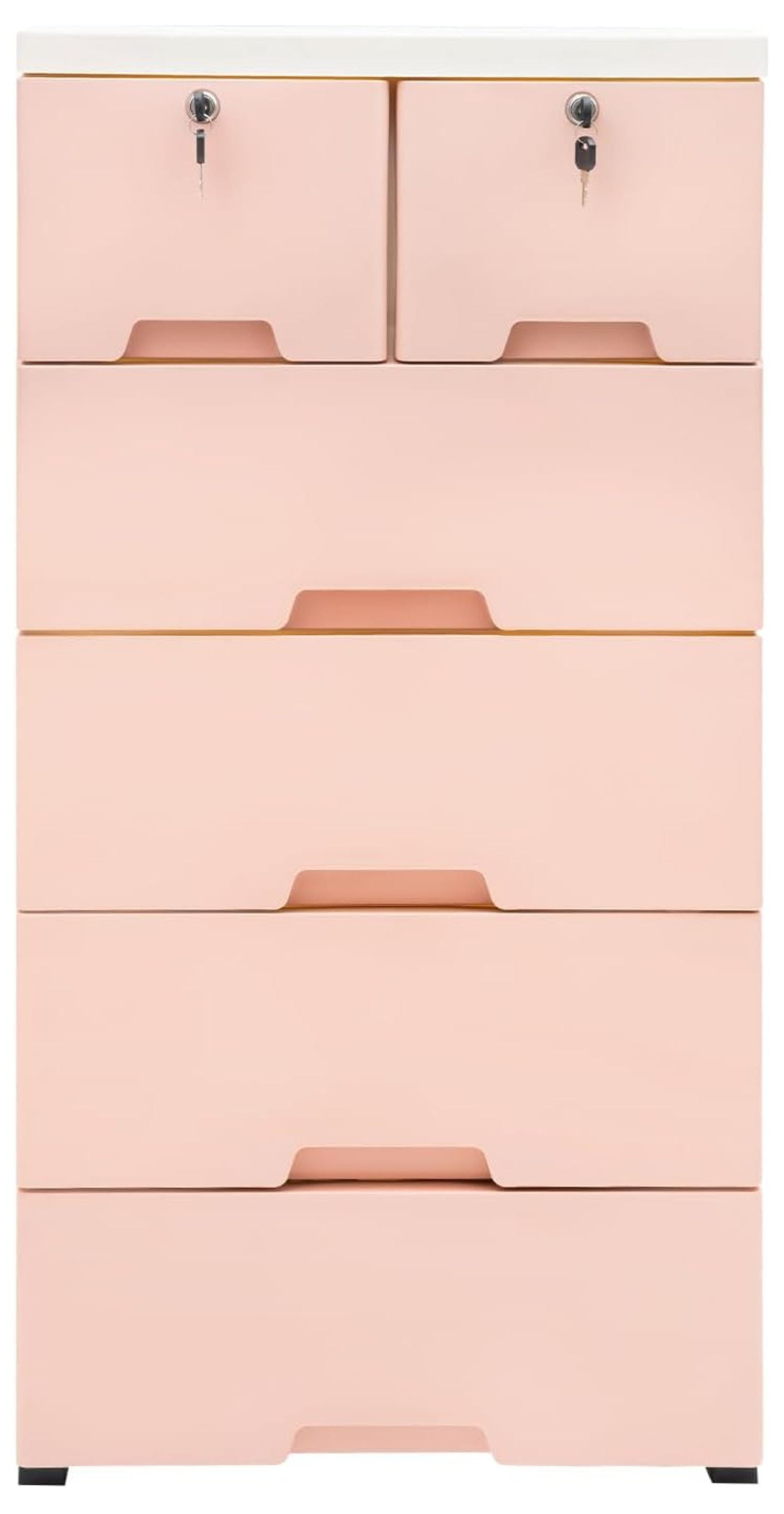 Plastic Drawers Dresser,5 Layers 6 Drawers Stackable Clothes Storage ...