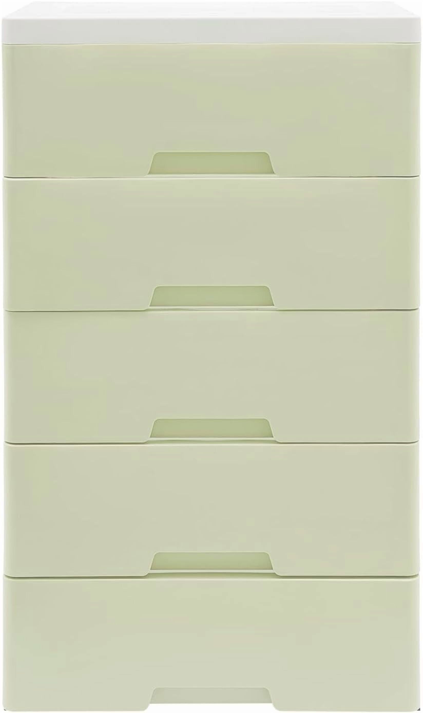 Plastic Drawers Dresser for Bedroom, Modern Storage Cabinet with 5 ...