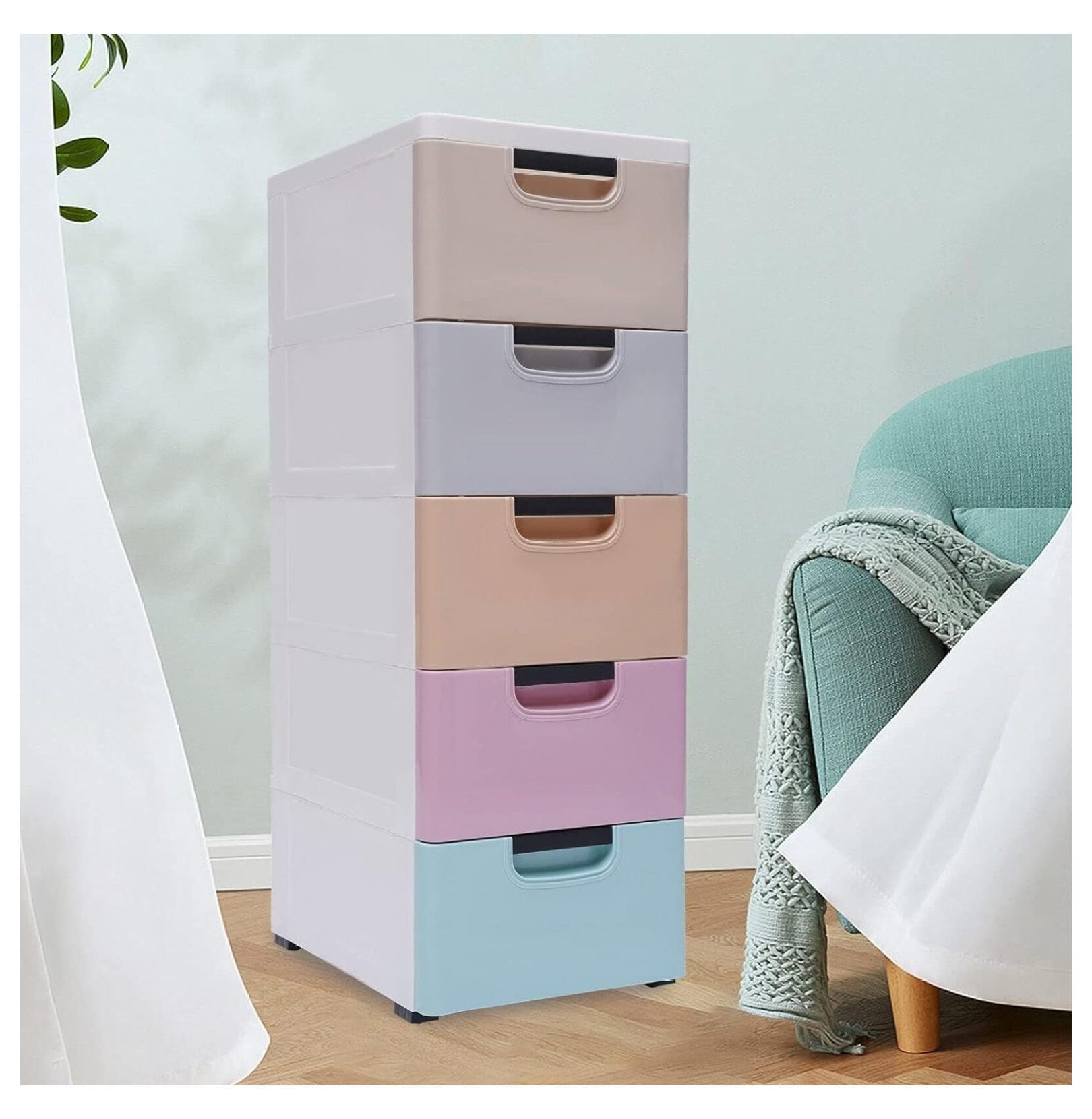 Plastic Drawers Dresser Drawer 5 Drawer Dresser Storage Tower Organizer ...