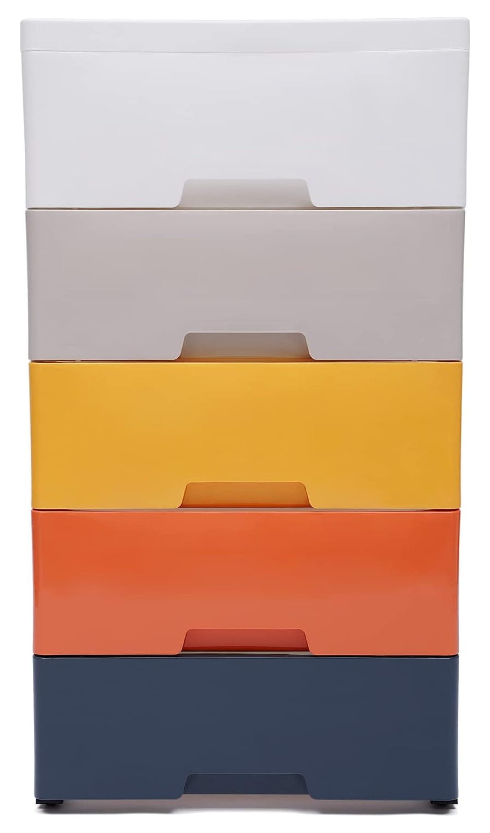 Plastic Drawers Dresser Storage Cabinet, 5 Drawer Stackable Vertical ...