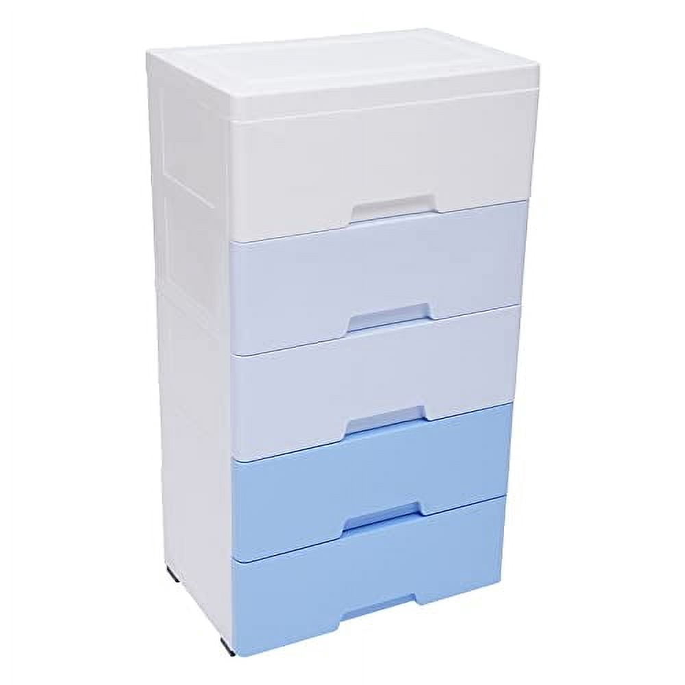 Plastic Drawers Dresser Storage Cabinet,5 Drawer Units Vertical Clothes ...
