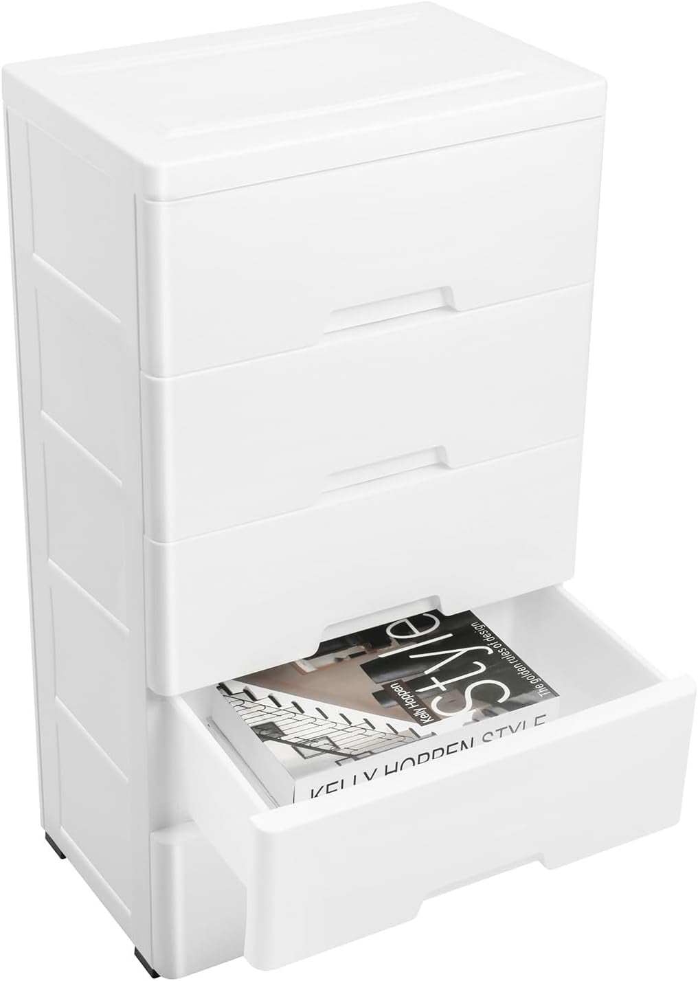 Plastic Drawers Dresser, Storage Cabinet with 5 Drawers,Closet Drawers ...