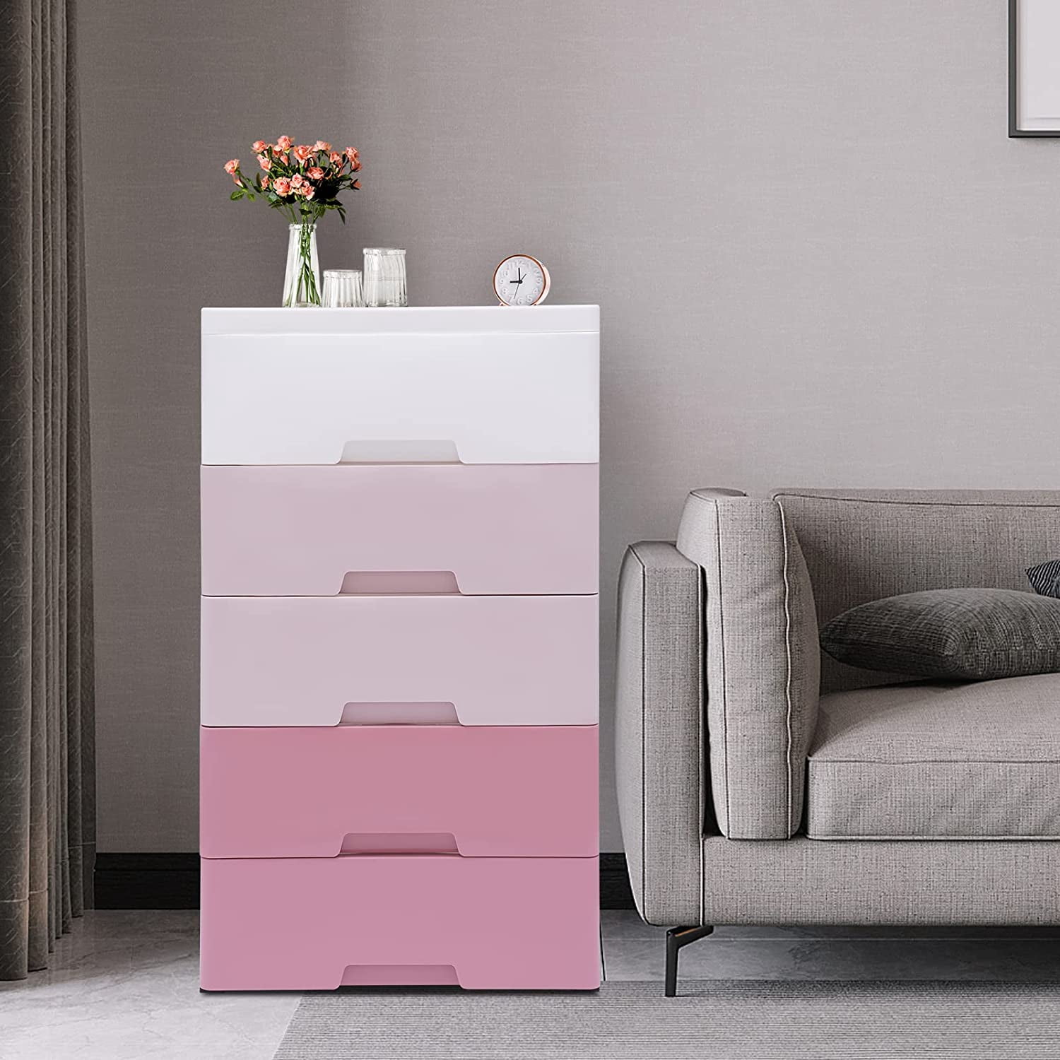 Plastic Drawers Dresser Storage Cabinet,Drawer Organizers,Storage ...