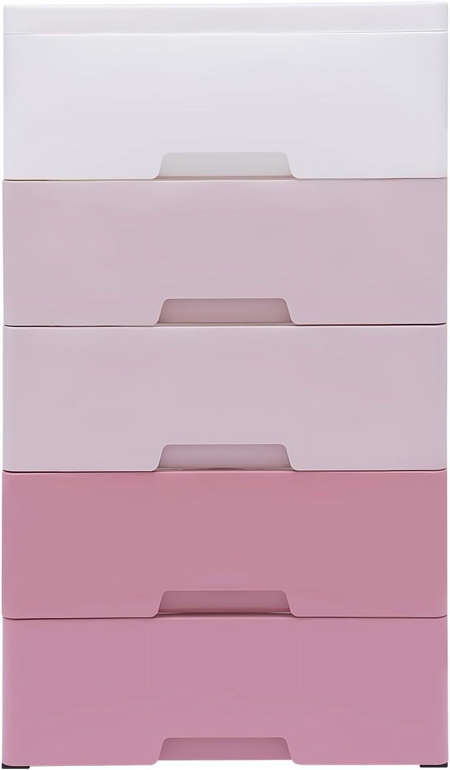 Plastic Drawers Storage Cart Mobile Cabinet with Casters, Tall Dressers ...